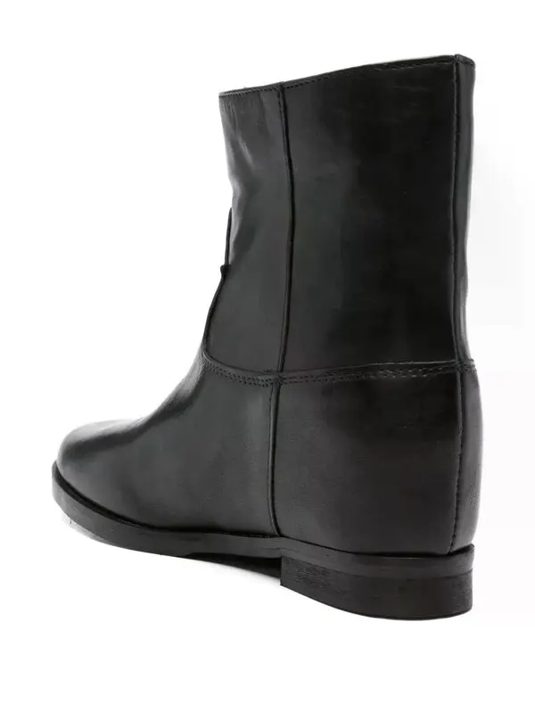 JULIE DEE Leather Ankle Boots
