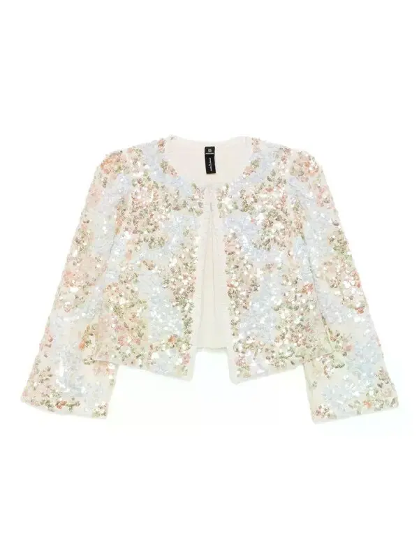 NEEDLE & THREAD Baroque-floral Jacket - Neutrals
