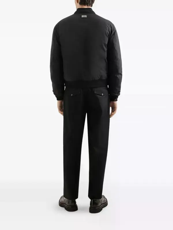 Dolce & Gabbana Leather-trimmed Bomber Jacket