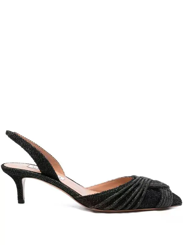 AQUAZZURA 60mm Beaded Slingback Heeled Pumps