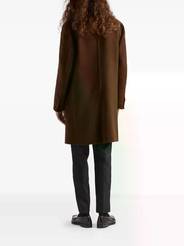 Prada Notched-lapel Single-breasted Coat - Brown
