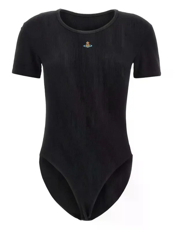 VIVIENNE WESTWOOD Embroidered-logo T-shirt - Black