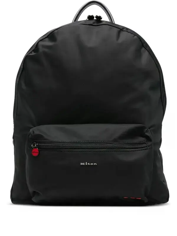 Kiton Logo-lettering Backpack - Black