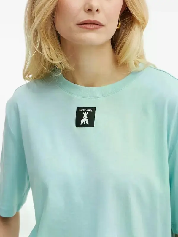 Patrizia Pepe Logo-patch Cotton T-shirt