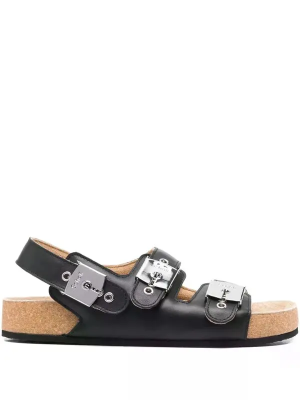 Balenciaga Buckle-strap Leather Sandals