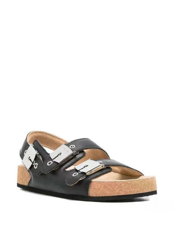 Balenciaga Buckle-strap Leather Sandals