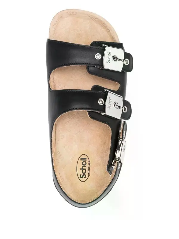 Balenciaga Buckle-strap Leather Sandals