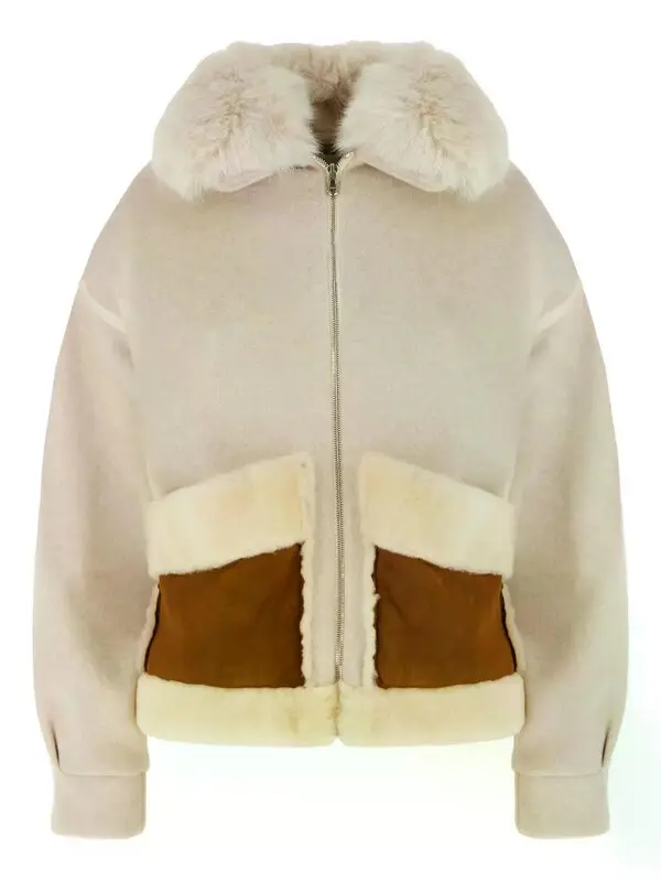 AVA ADORE Faux-fur Jacket - Neutrals