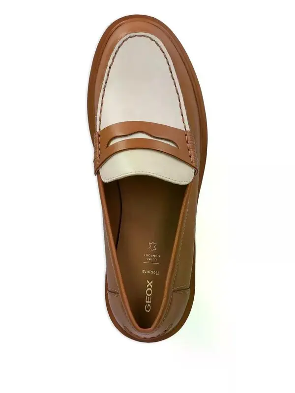 Geox Two-tone Leather Loafers