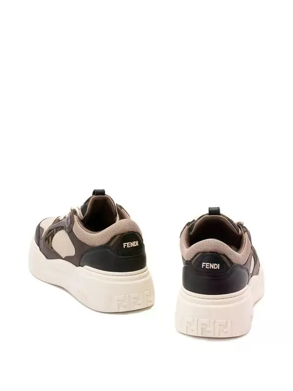 Fendi Force Leather Sneakers - Brown