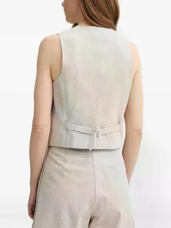 ALOHAS Asymmetrical Button Top