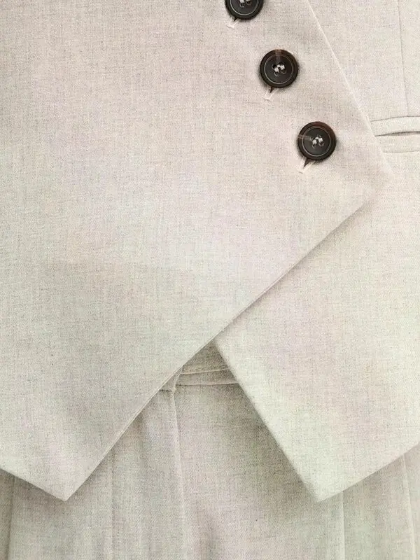 ALOHAS Asymmetrical Button Top