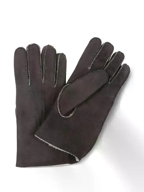 Eleventy Suede Gloves - Brown