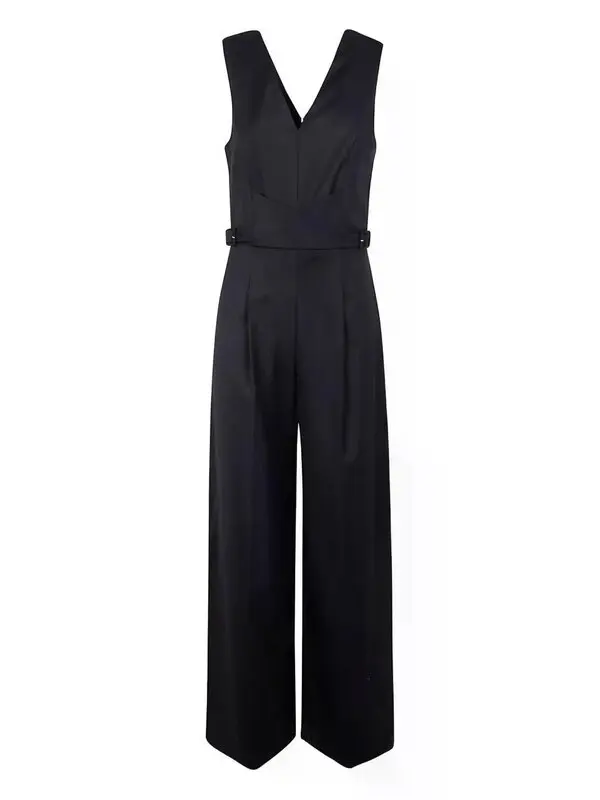 BLUGIRL V-neck Belted Jumpsuit - Black