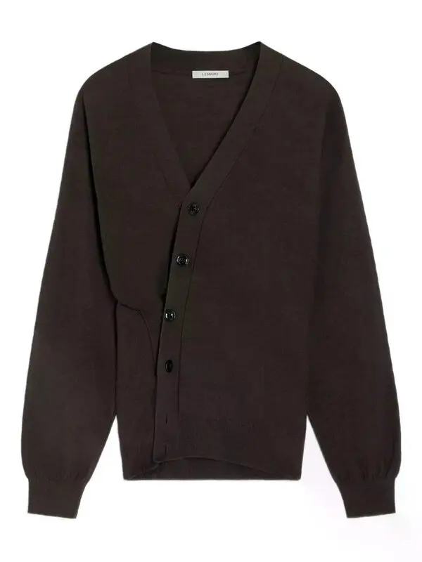 LEMAIRE V-neck Button Cardigan - Brown