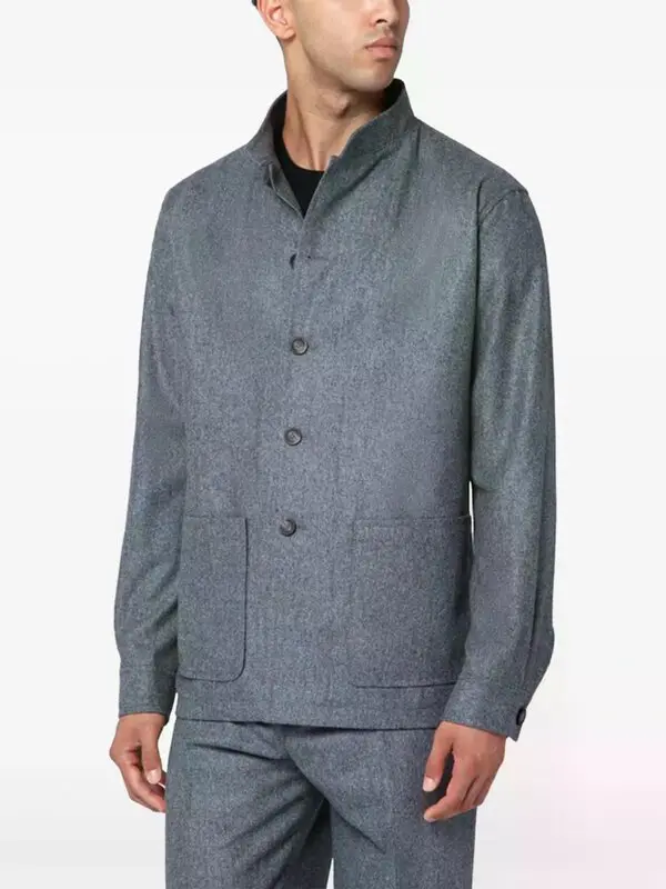 Tagliatore Single-breasted Patch-pocket Jacket - Grey