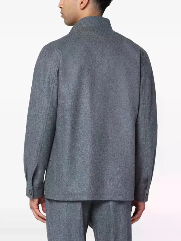 Tagliatore Single-breasted Patch-pocket Jacket - Grey