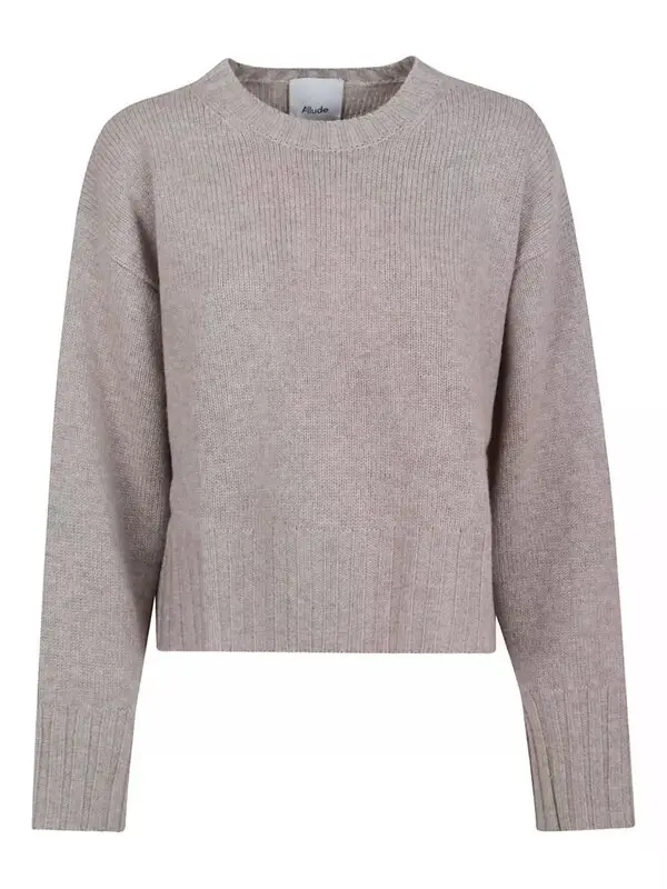 ALLUDE Ribbed-trim Cashmere Sweater