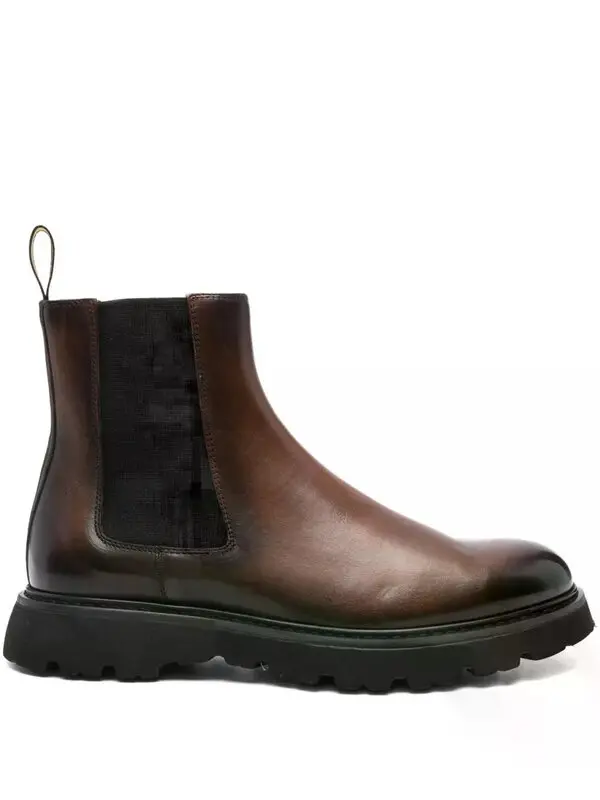DOUCAL'S 40mm Elastic-panel Leather Chelsea Boots