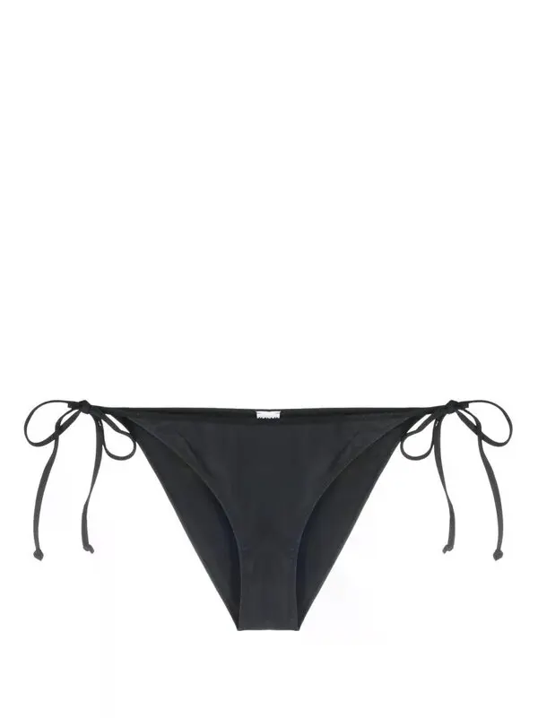 GANNI Logo-print Bikini Bottom - Black