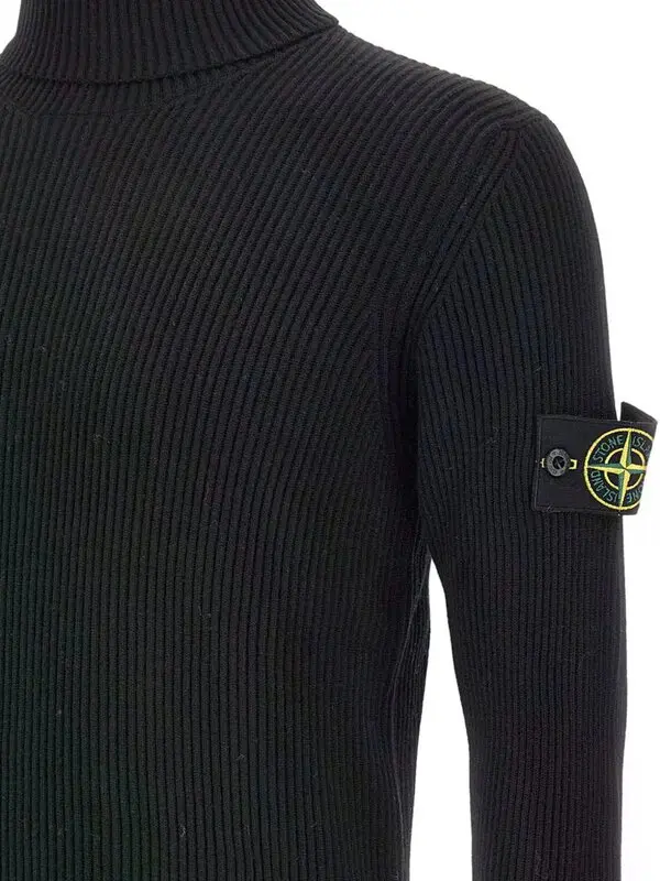 Stone Island Ribbed Turtleneck Sweater