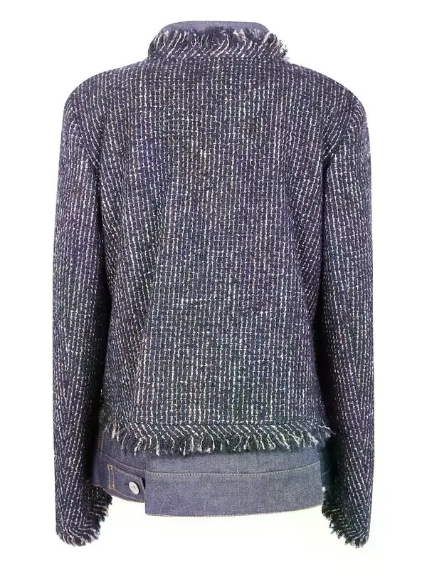 Sacai Tweed-panel Denim Jacket