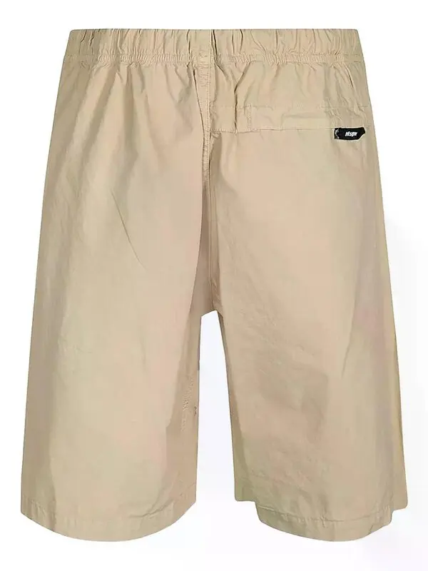 MSGM Belted Cotton Shorts - Neutrals