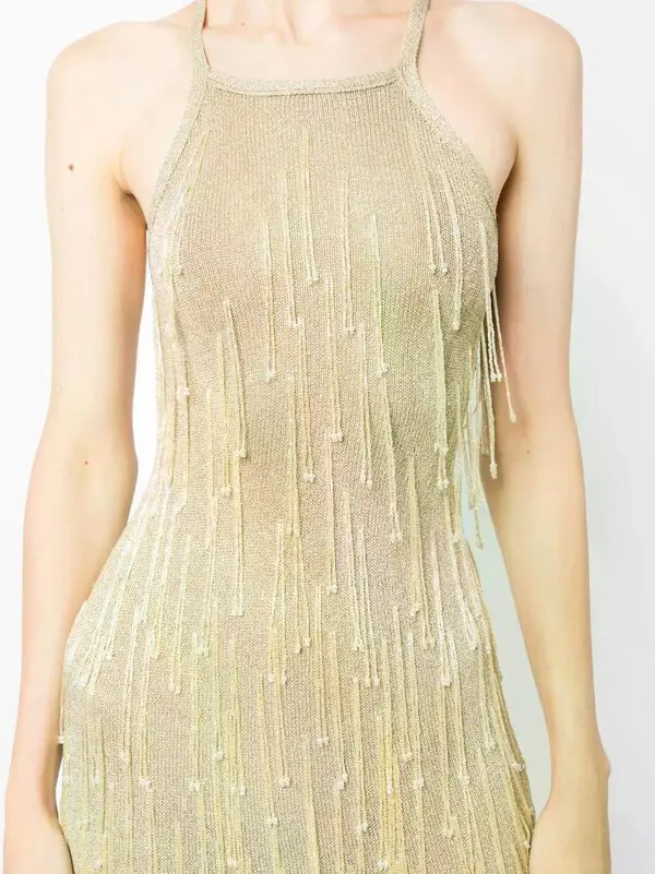 Cult Gaia Zion Knitted Dress - Gold | Editorialist