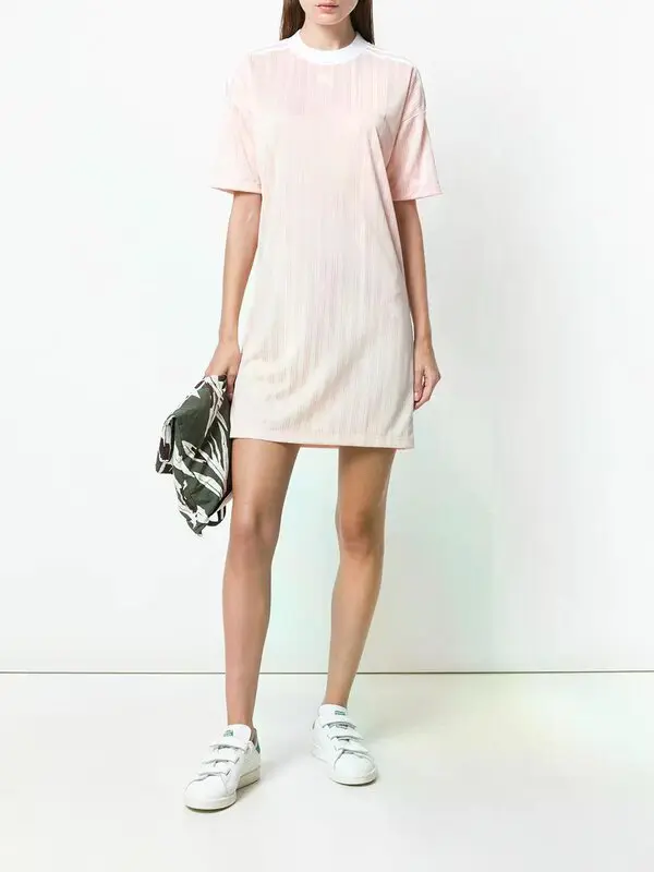 Adidas Trefoil T-Shirt Dress Pink Editorialist
