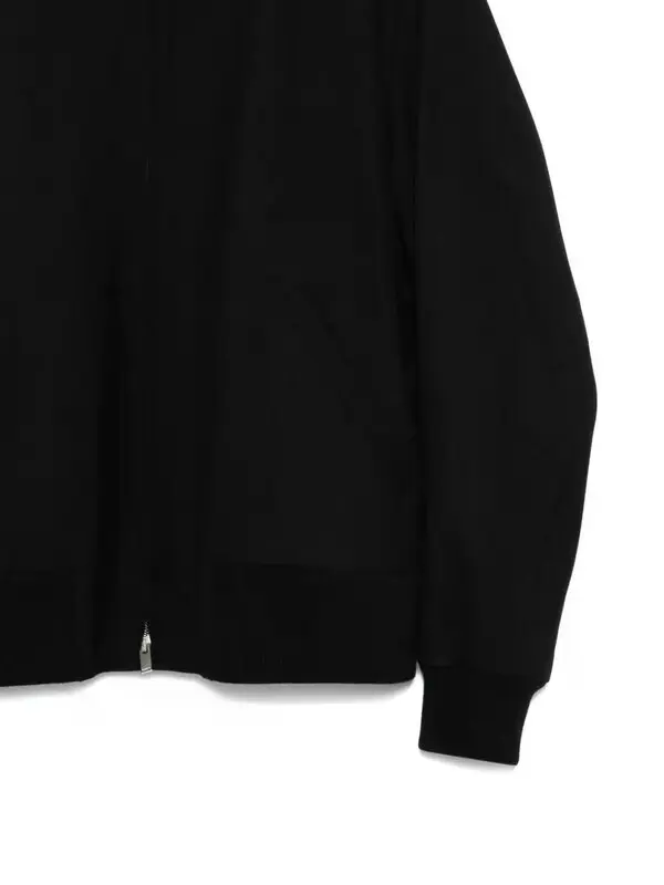 LARDINI Zip-front Bomber Jacket - Black