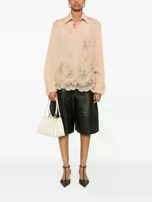 Ermanno Scervino Floral Lace-embellished Shirt