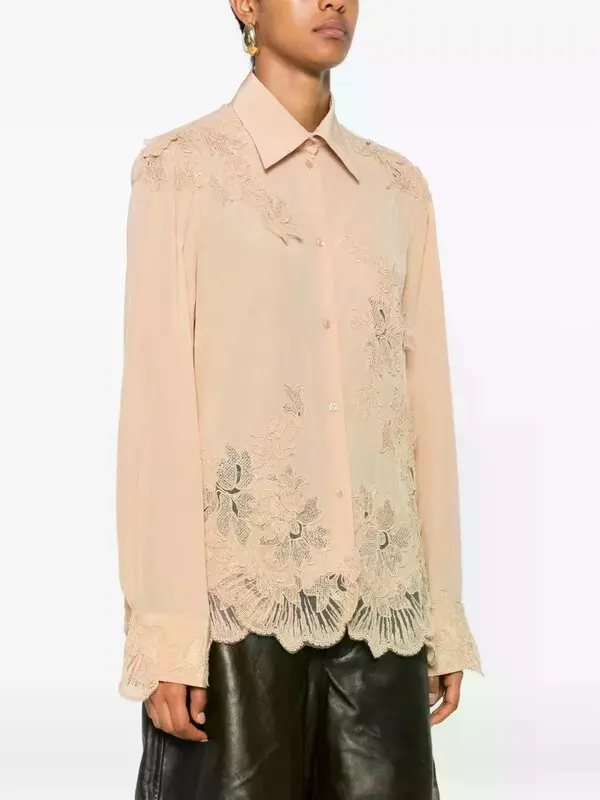 Ermanno Scervino Floral Lace-embellished Shirt