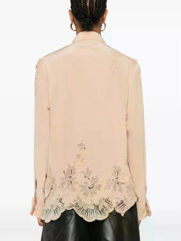 Ermanno Scervino Floral Lace-embellished Shirt