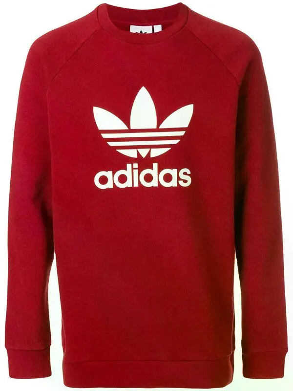 Adidas Trefoil Crew-neck Sweatshirt - Red