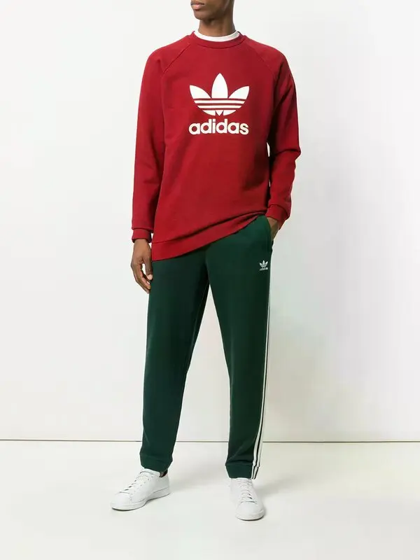 Adidas Trefoil Crew-neck Sweatshirt - Red