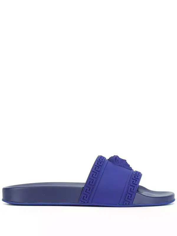 Versace Medusa Pool Slides - Blue