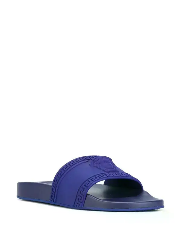 Versace Medusa Pool Slides - Blue