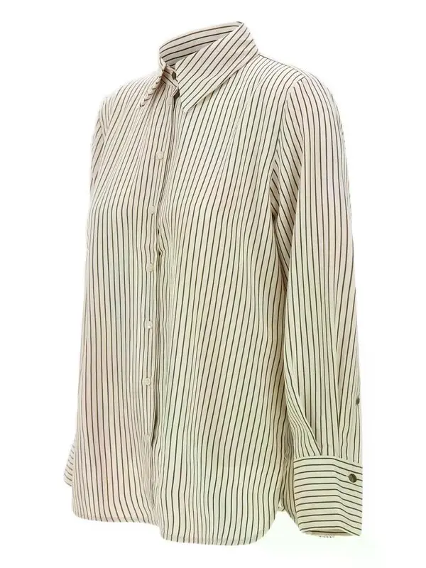 Marella Striped Long-sleeve Shirt - Neutrals