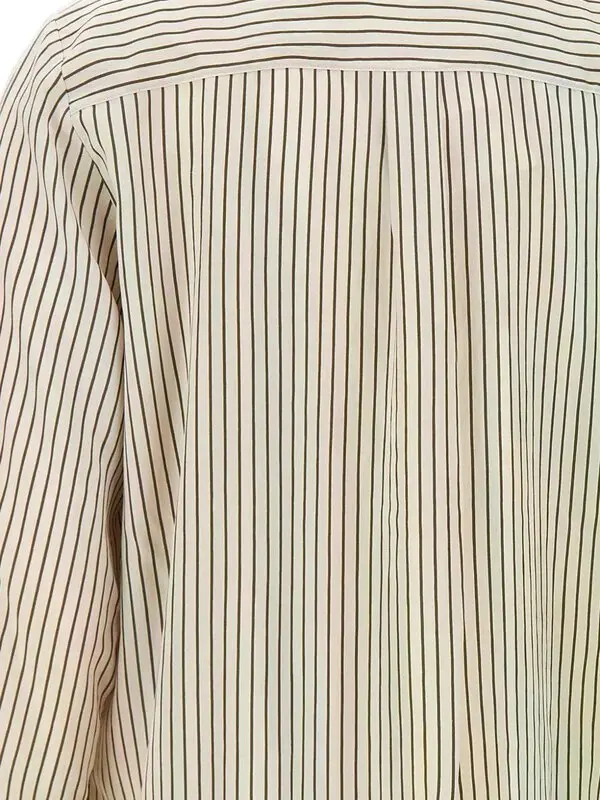 Marella Striped Long-sleeve Shirt - Neutrals