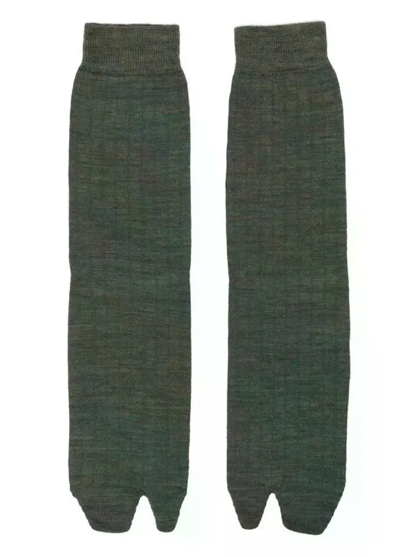 MAISON MARGIELA Ribbed Crew Socks - Green