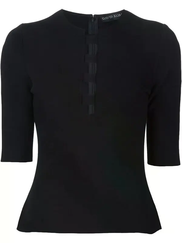 David Koma Paneled Cut Out Top