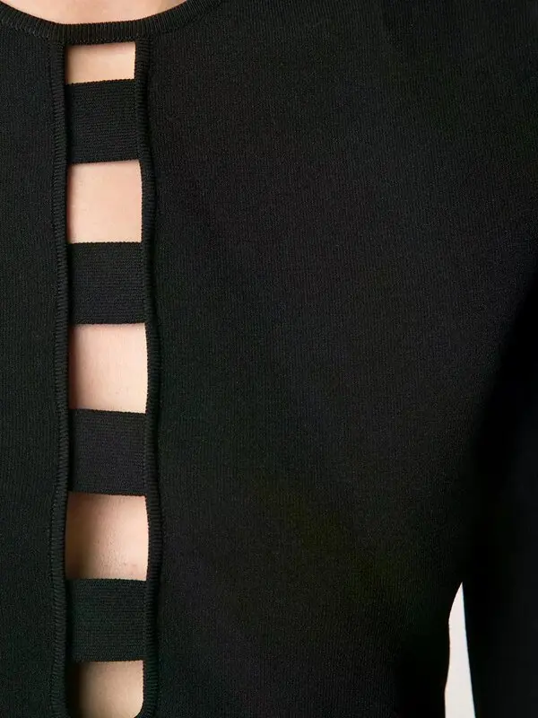 David Koma Paneled Cut Out Top