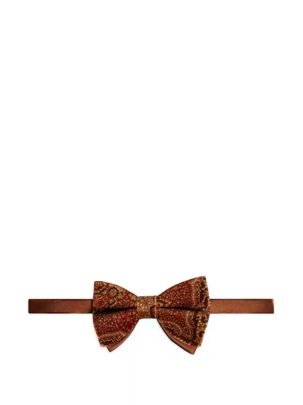 FURSAC Paisley Print Bow Tie - Brown