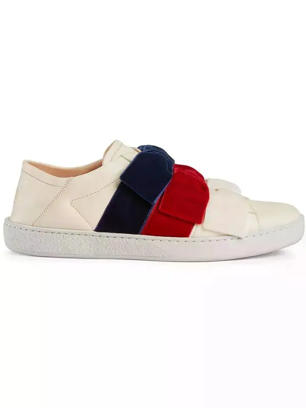 Gucci Ace Slip-on Sneakers With Bow Detailing