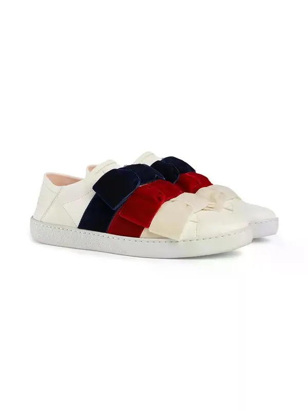 Gucci Ace Slip-on Sneakers With Bow Detailing