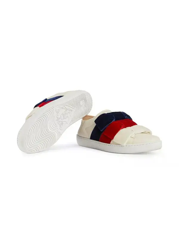 Gucci Ace Slip-on Sneakers With Bow Detailing
