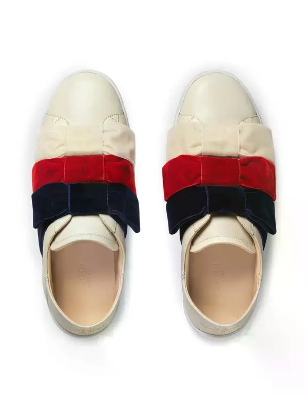 Gucci Ace Slip-on Sneakers With Bow Detailing