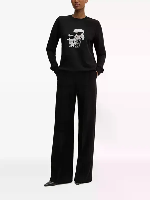 Karl Lagerfeld Crystal-embellished Graphic Sweatshirt
