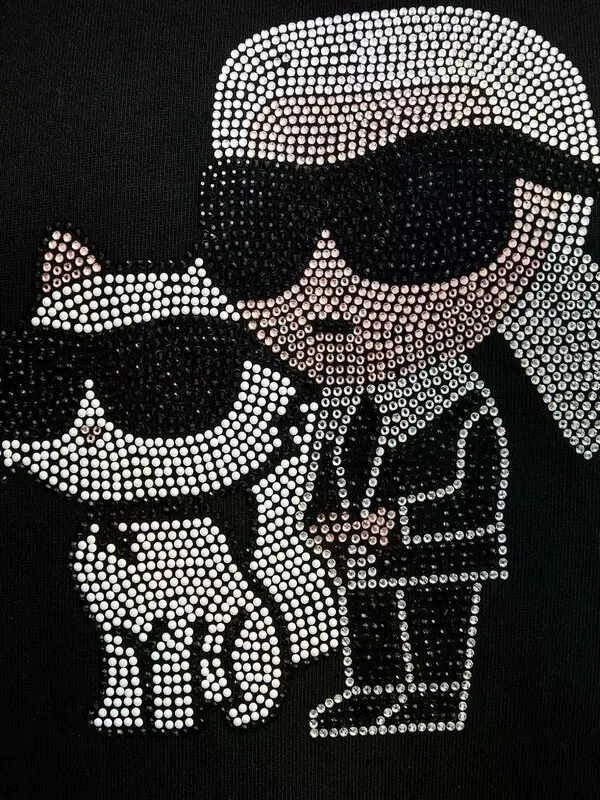 Karl Lagerfeld Crystal-embellished Graphic Sweatshirt