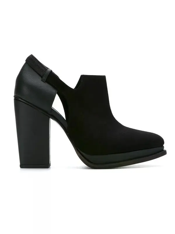 STUDIO CHOFAKIAN Suede Open Boots